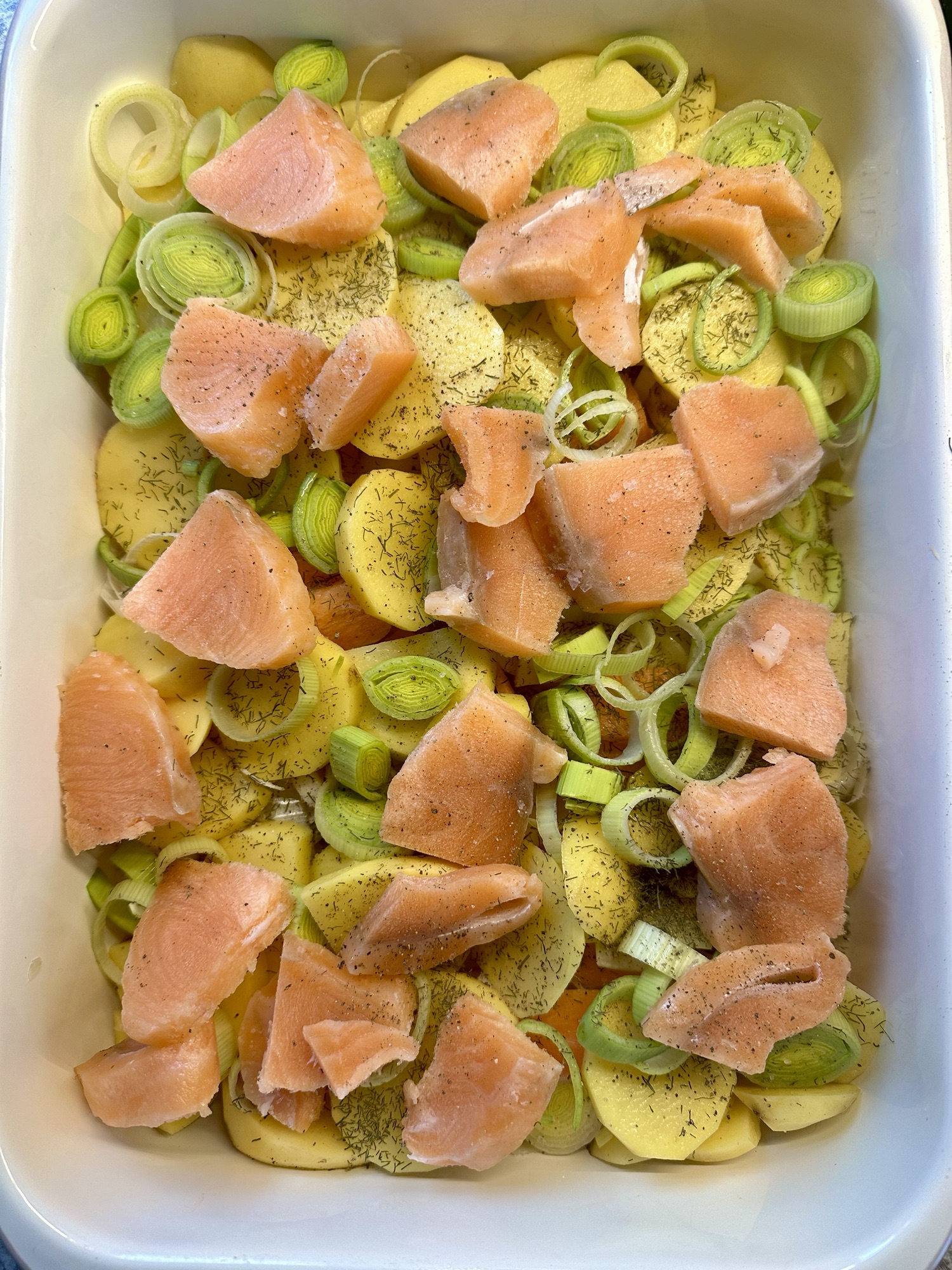 Finnish Salmon and potato bake – Lohilaatikko